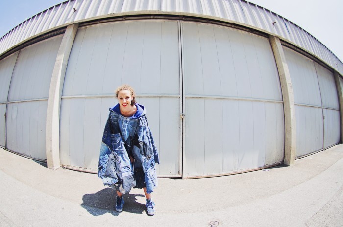 patchwork jean cape | NOT JUST A LABEL